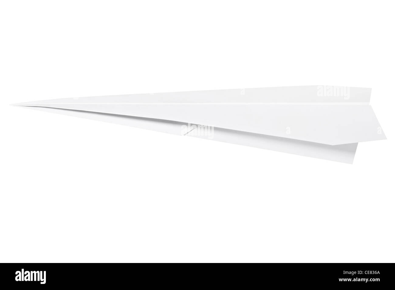 Simple white paper airplane Cut Out Stock Images & Pictures - Alamy