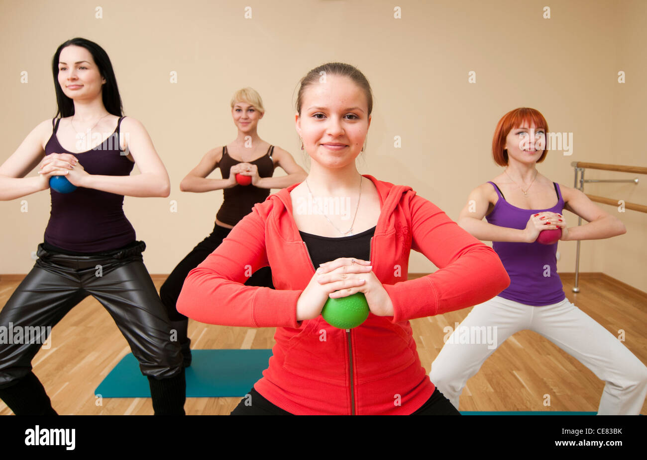Fitness class for women at a gym Stock Photo - Alamy