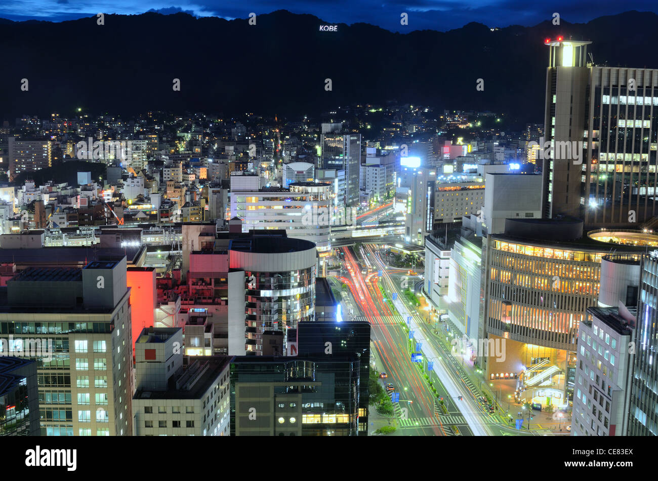 night view of kobe, japan Stock Photo - Alamy