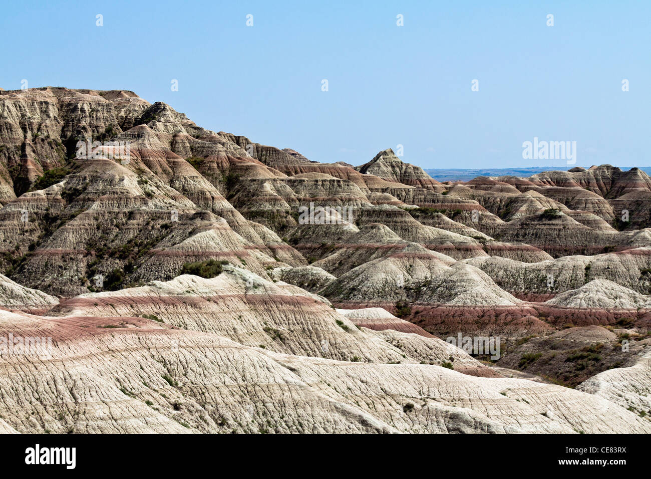 American National Park Badlands South Dakota USA view from the top of ...