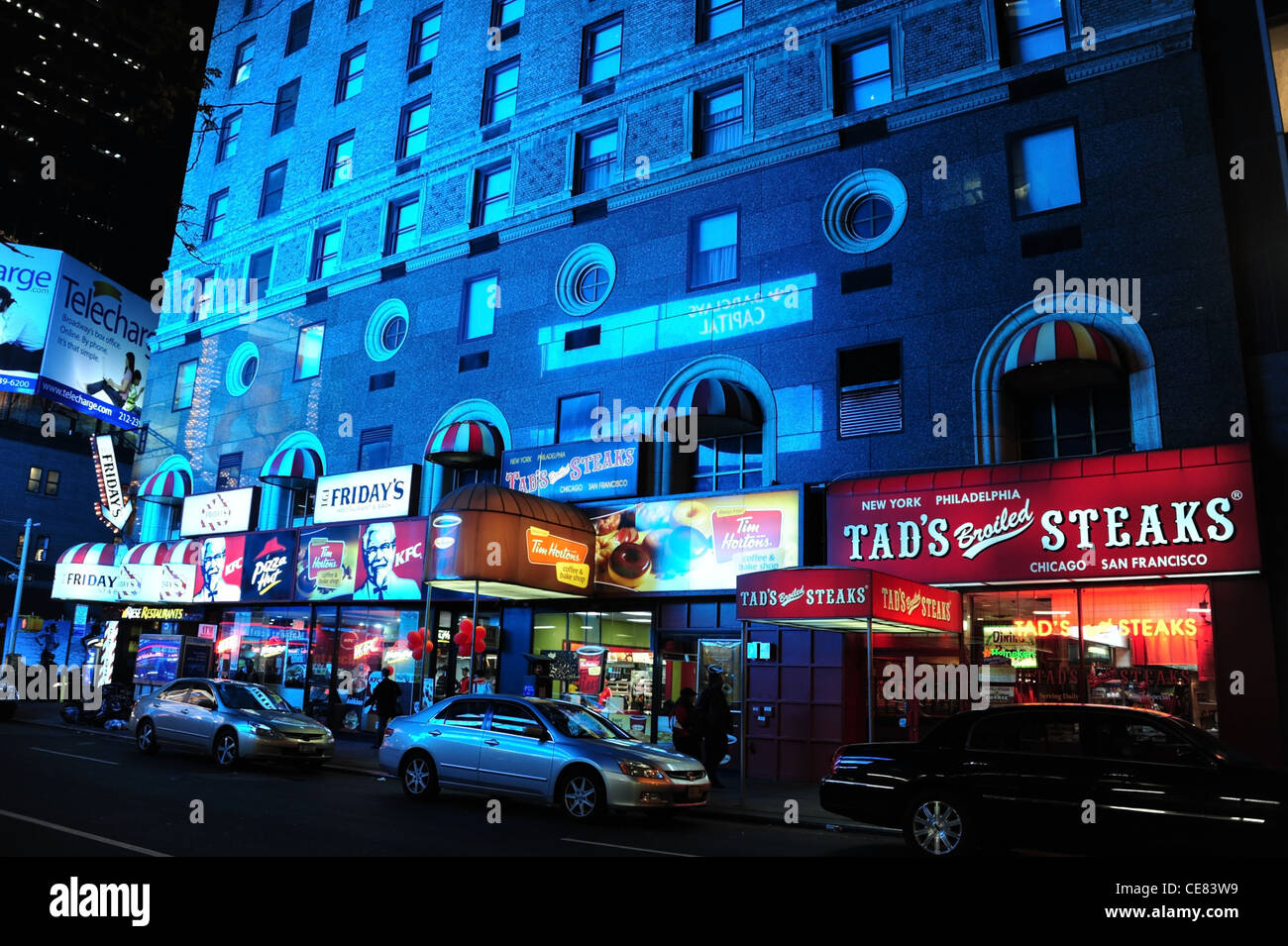 Kfc pizza hut tads steakhouse west 50th street hi-res stock photography ...