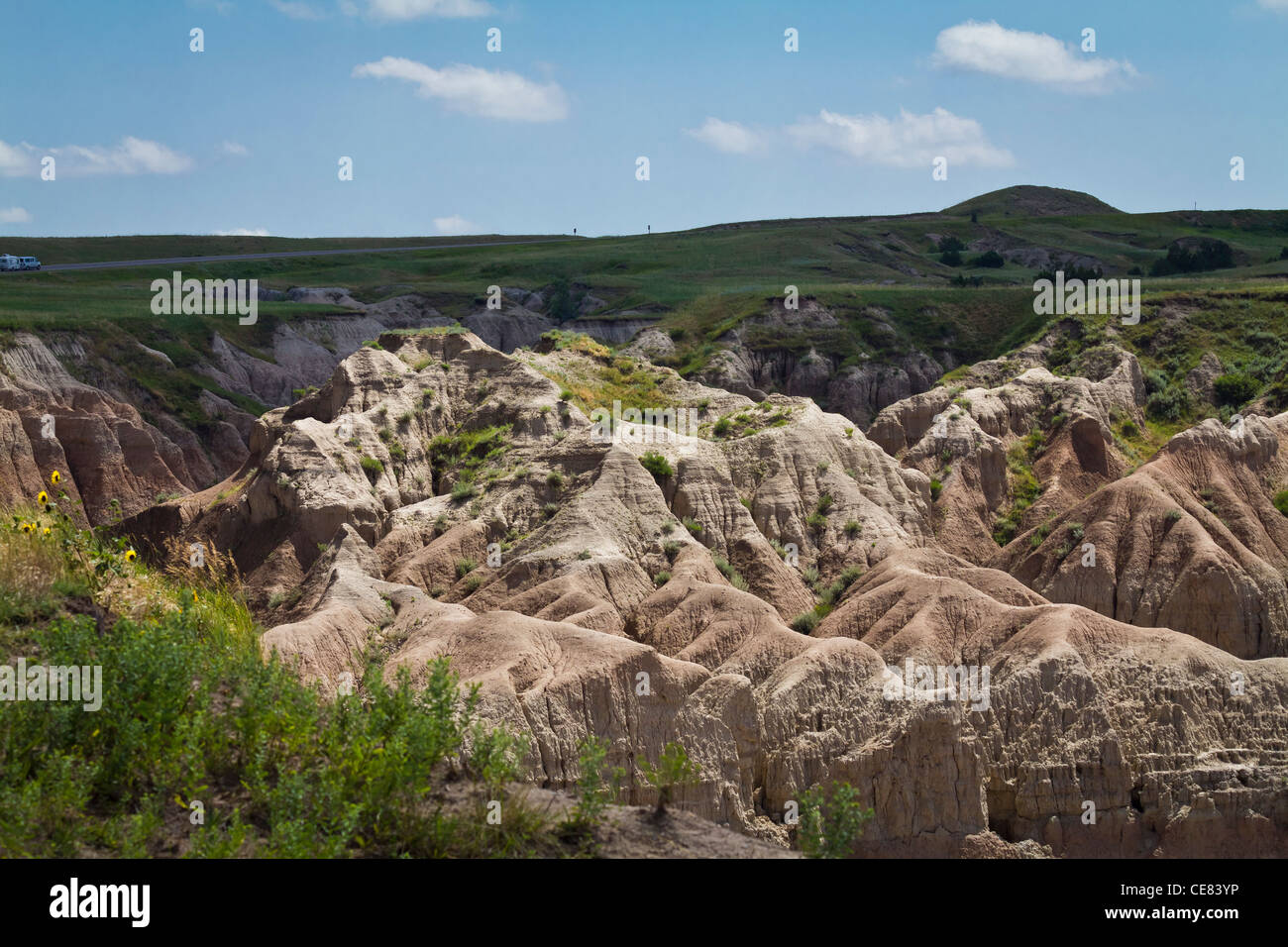 American rocky mountains National Park Badlands South Dakota USA US ...