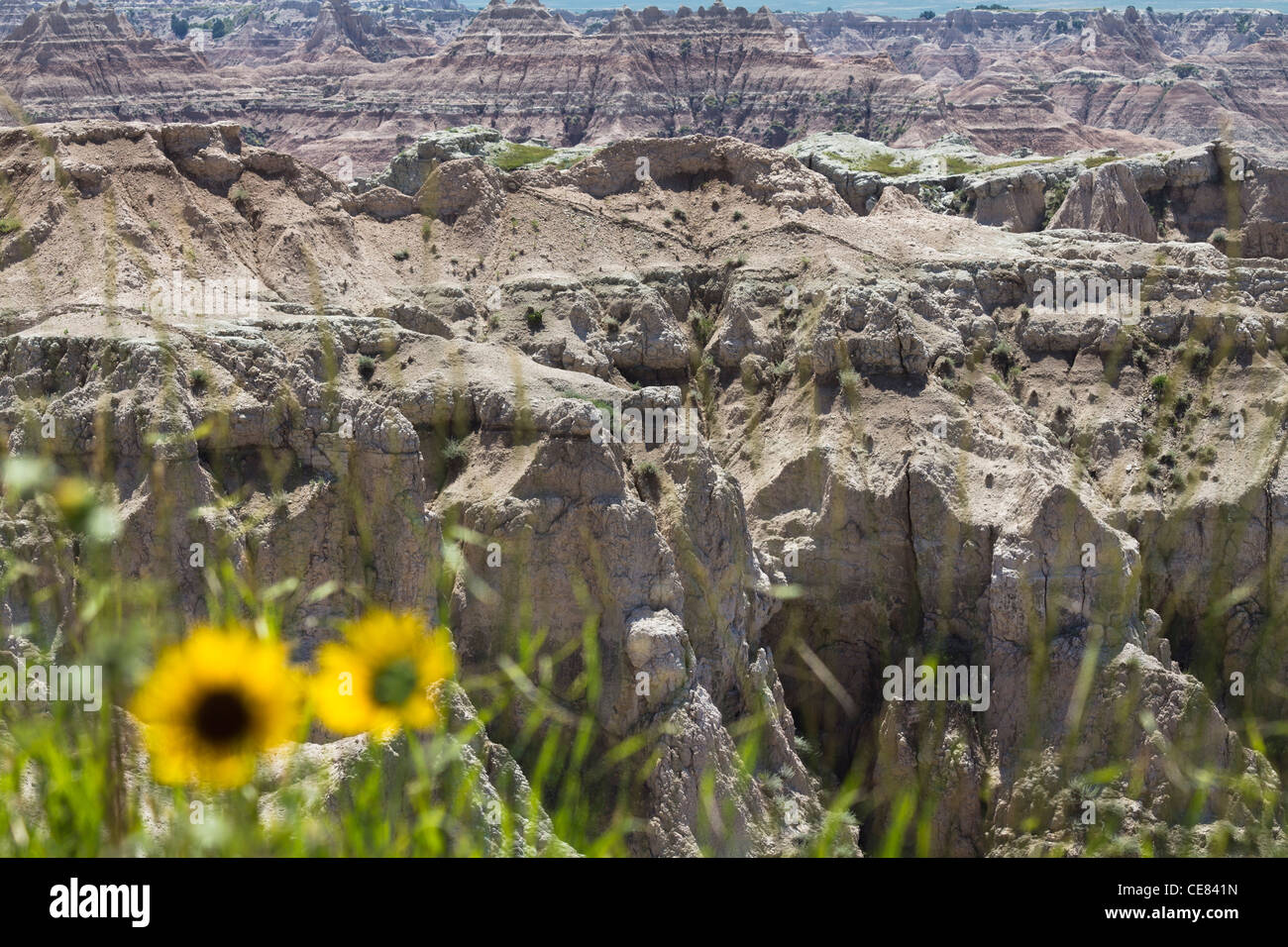 American rocky mountains National Park the Badlands South Dakota in USA ...