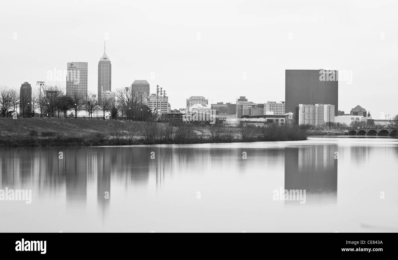 indianapolis skyline winter 2011 Stock Photo - Alamy