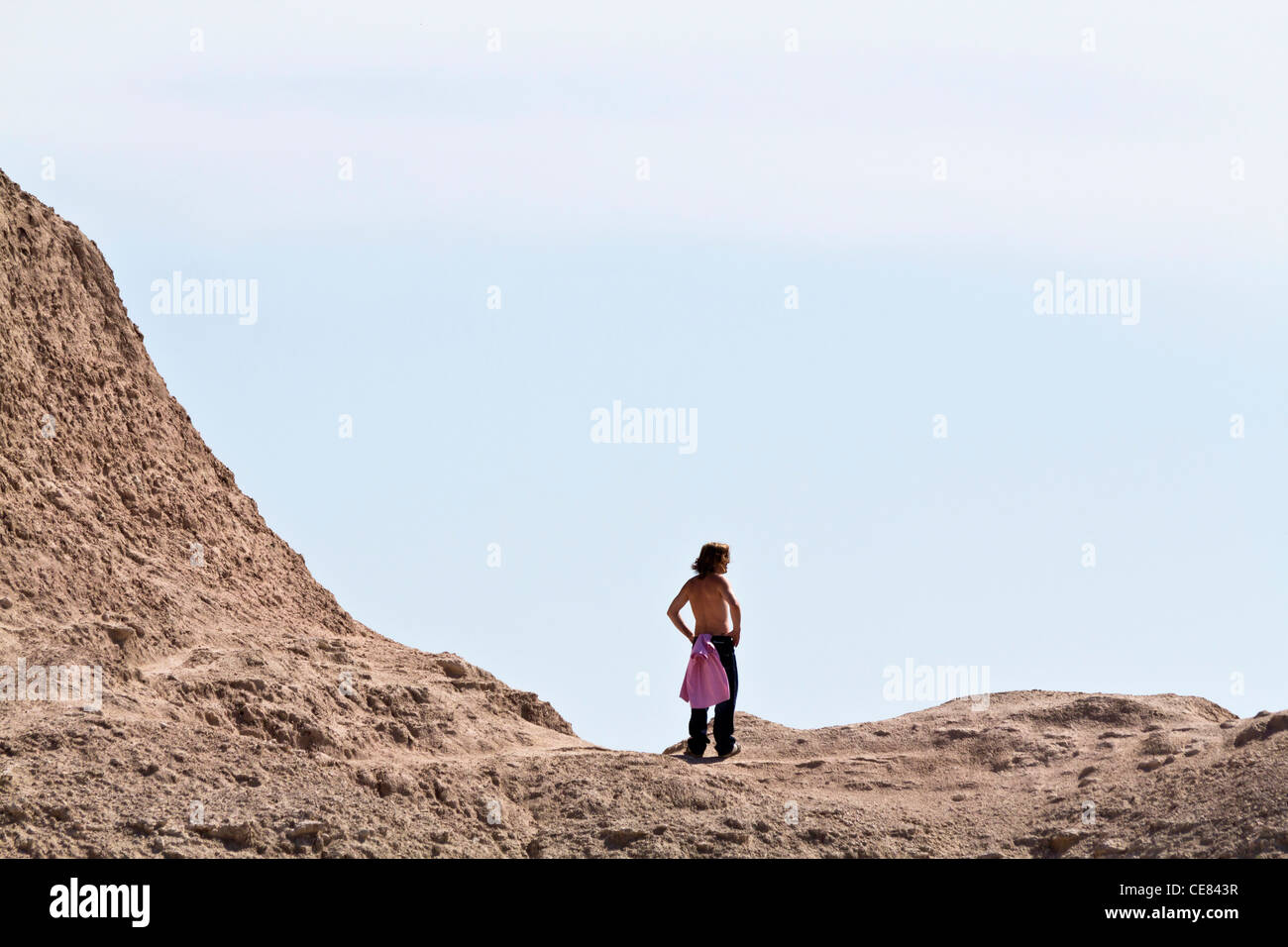 American rocky mountains National Park Badlands South Dakota SD a young ...