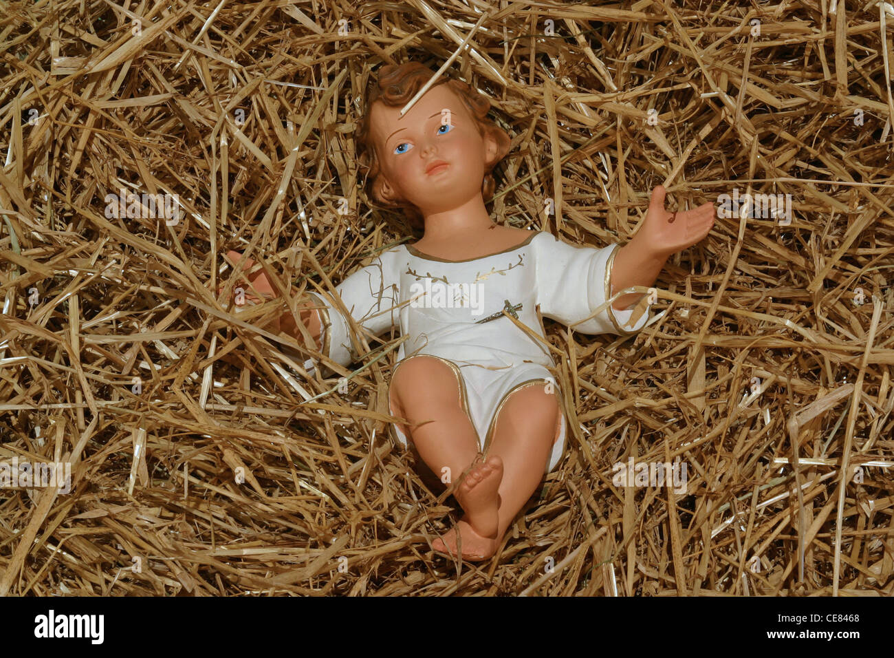 A baby Jesus figure on Christmas Stock Photo - Alamy