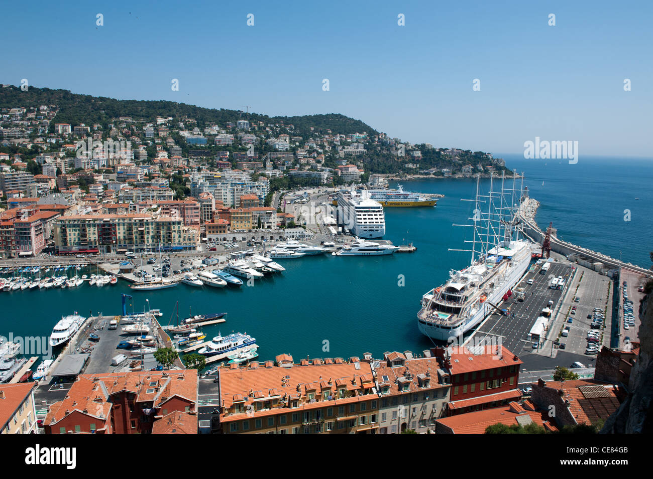 Nice harbour and port, France Stock Photo - Alamy