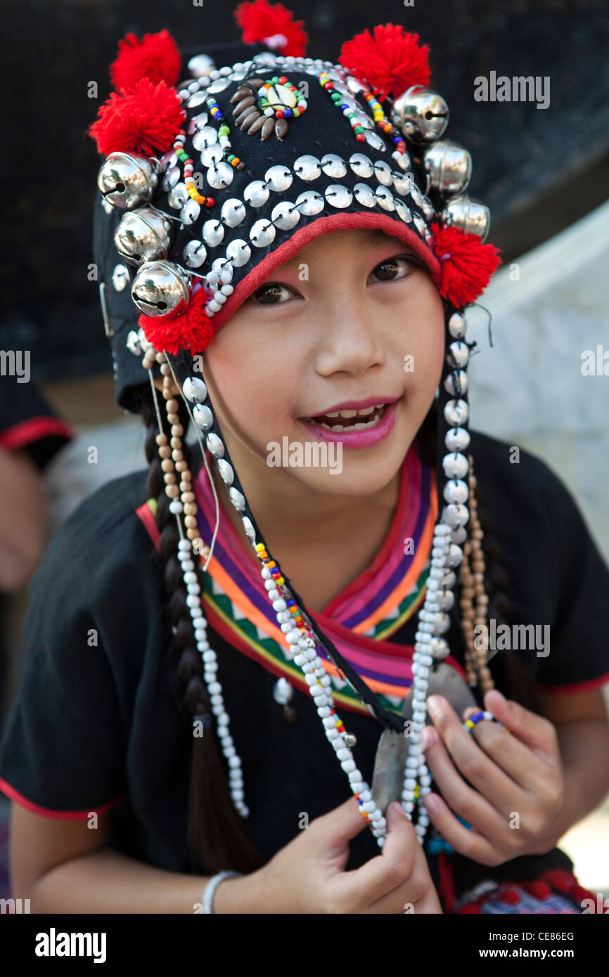 Hmong girl with headdress hi-res stock photography and images - Alamy