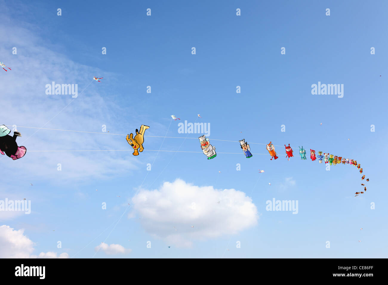 Japanese paper kite in blue sky Stock Photo - Alamy