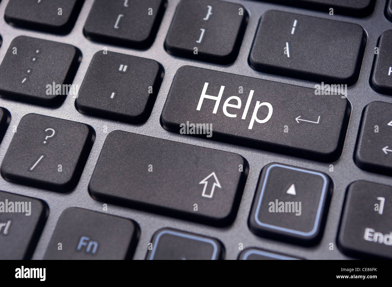 keyboard message with online supports or help concepts Stock Photo - Alamy