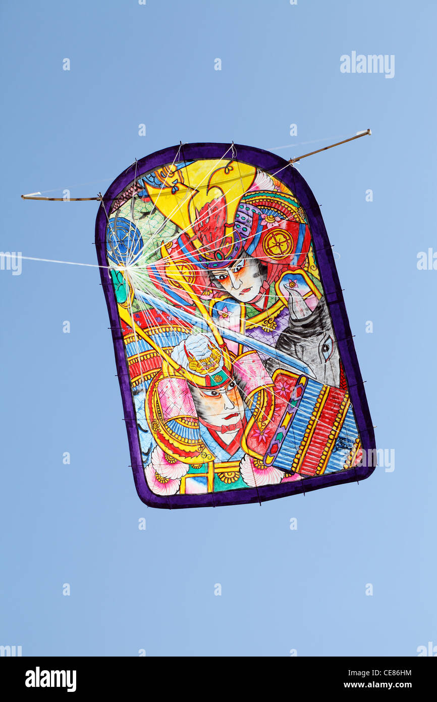 Japanese traditional paper kite and blue sky Stock Photo - Alamy