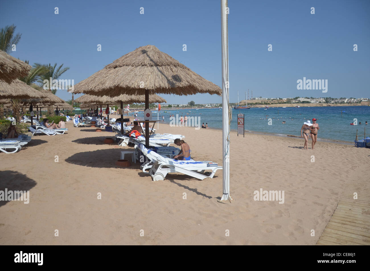 The famous Naama bay beach at the heart of Egypt's premier Red Sea ...