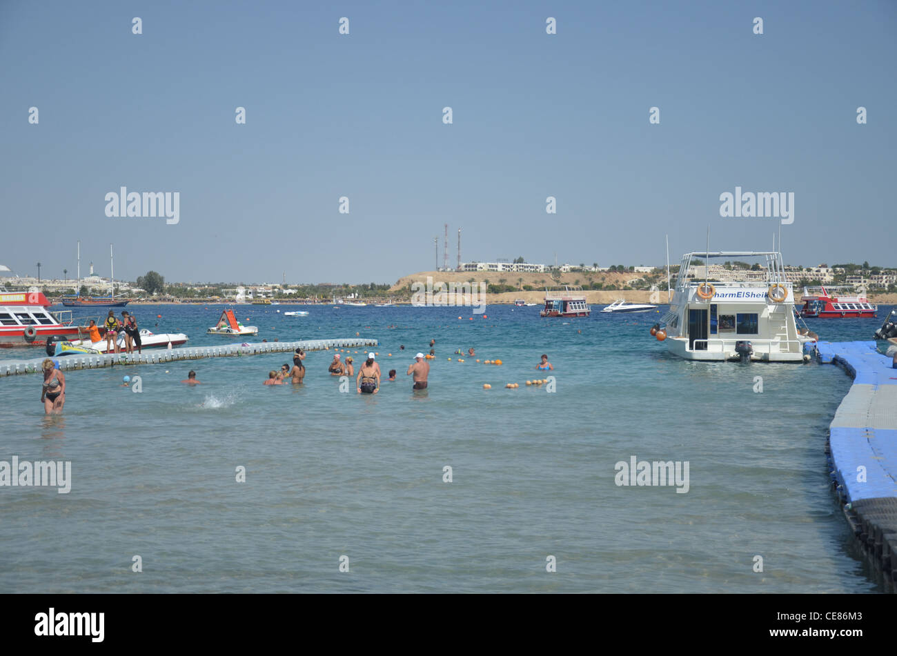 The famous Naama bay beach at the heart of Egypt's premier Red Sea ...