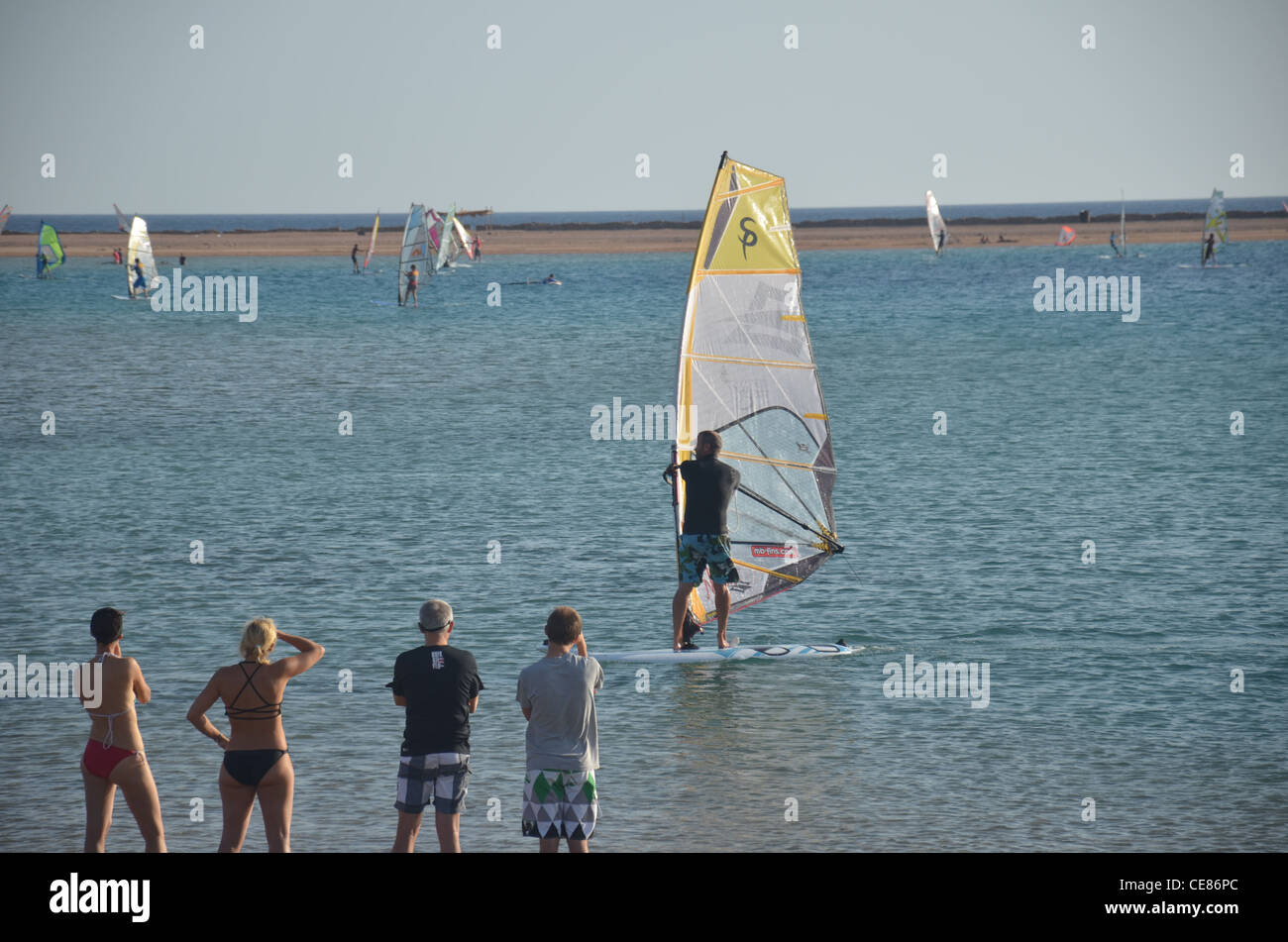 Beaches in the Red Sea resort of Dahab, on the Sinai's east coast on ...