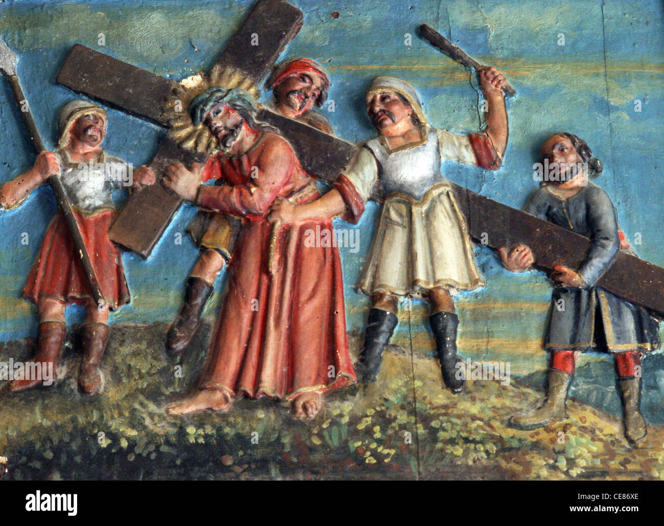 Christ carries cross hi-res stock photography and images - Alamy