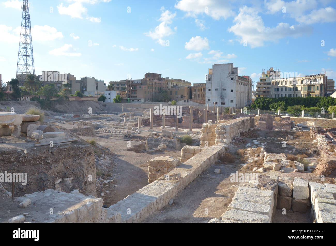The Roman Amphitheater in downtown Alexandria, Egypt Stock Photo - Alamy