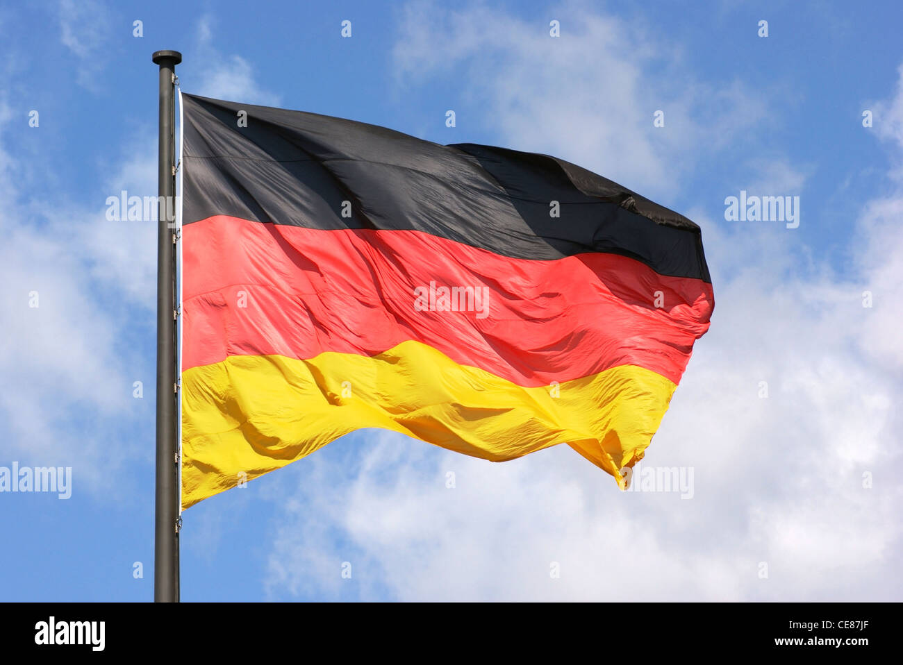 Flapping german flag hi-res stock photography and images - Alamy