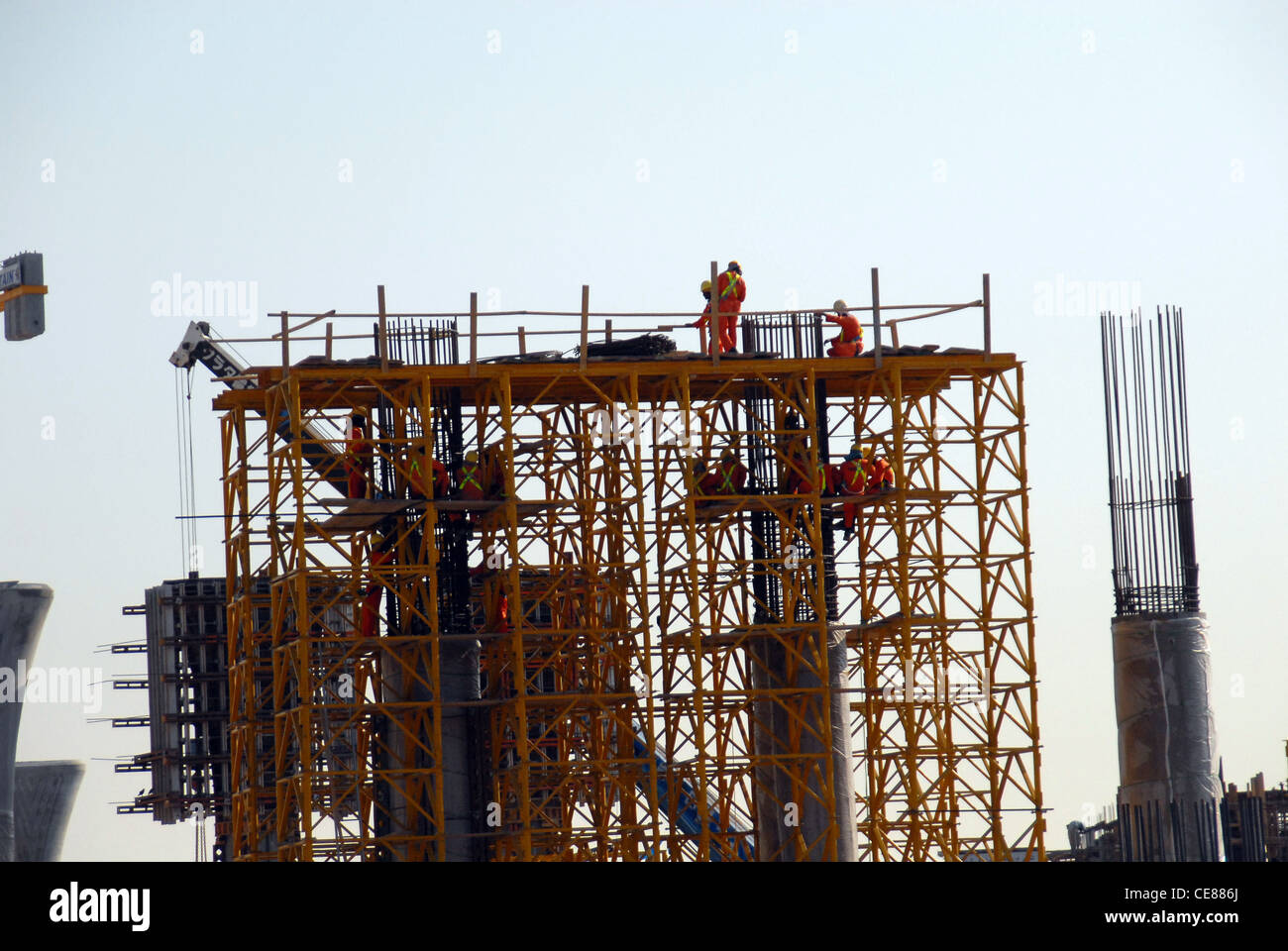 Scenes in Dubai with built up area around Sheikh Zayed road and Burg Al ...