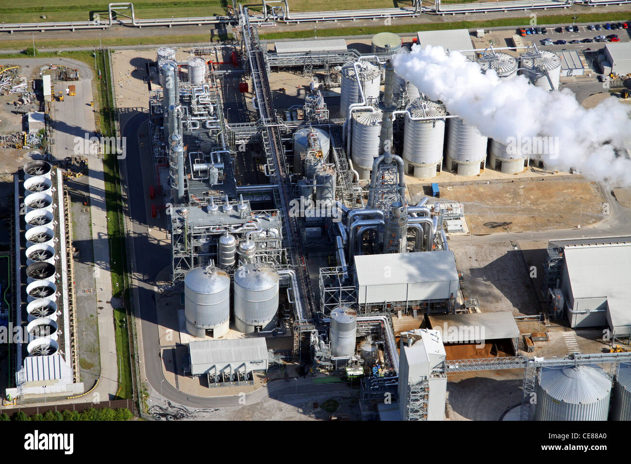 Aerial photograph of the Ensus UK chemical works at Wilton, Teesside ...