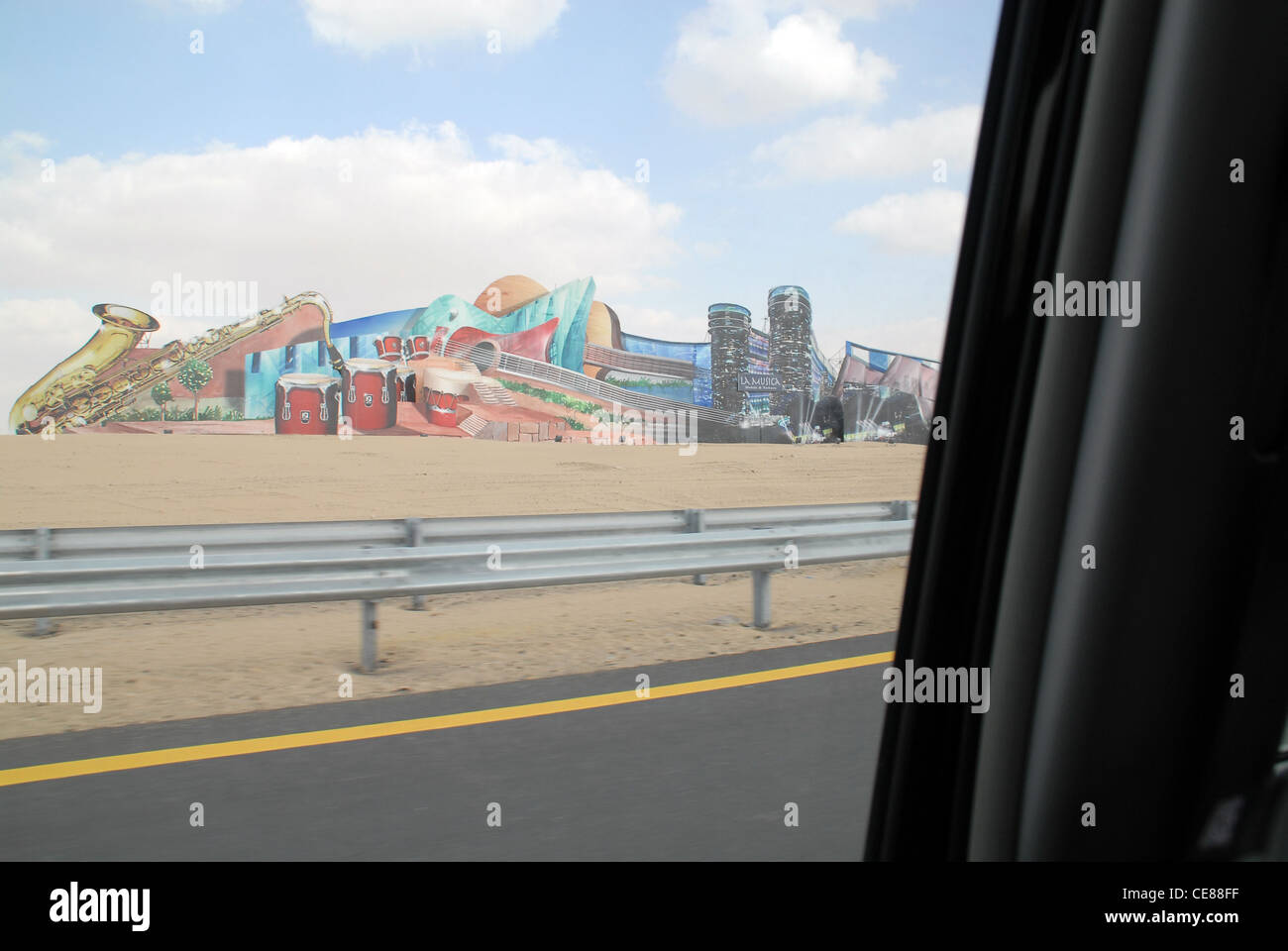 Scenes in Dubai with built up area around Sheikh Zayed road and Burg Al ...