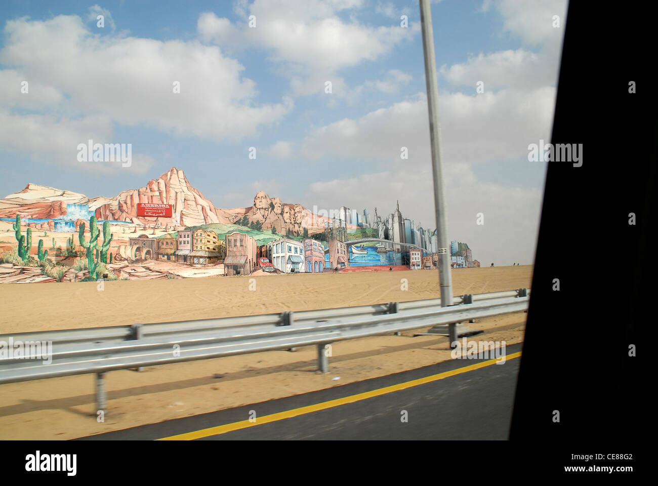 Scenes in Dubai with built up area around Sheikh Zayed road and Burg Al ...