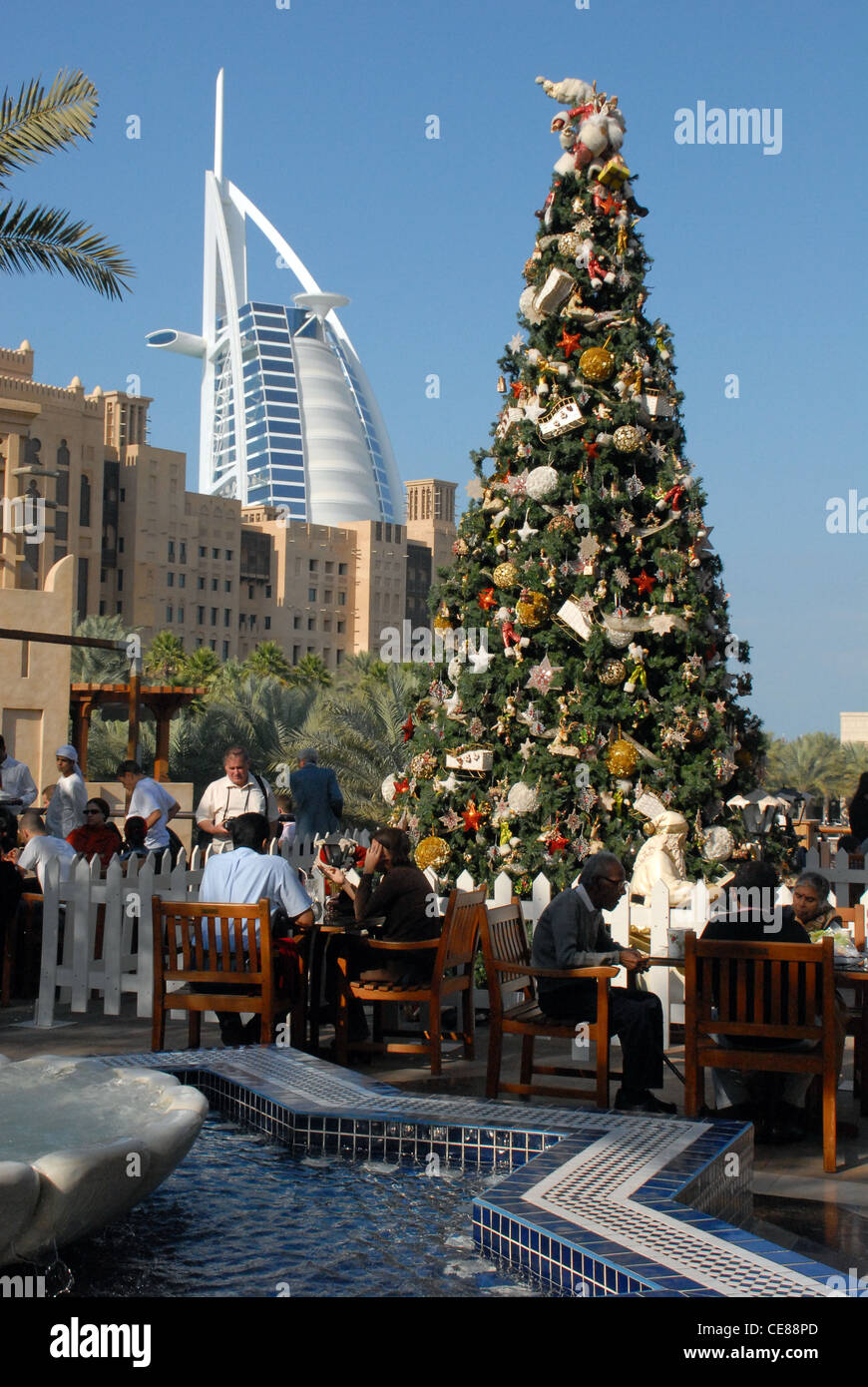 The Burg Al Arab Hotel in the Jumeirah quarter of Dubai, and the ...