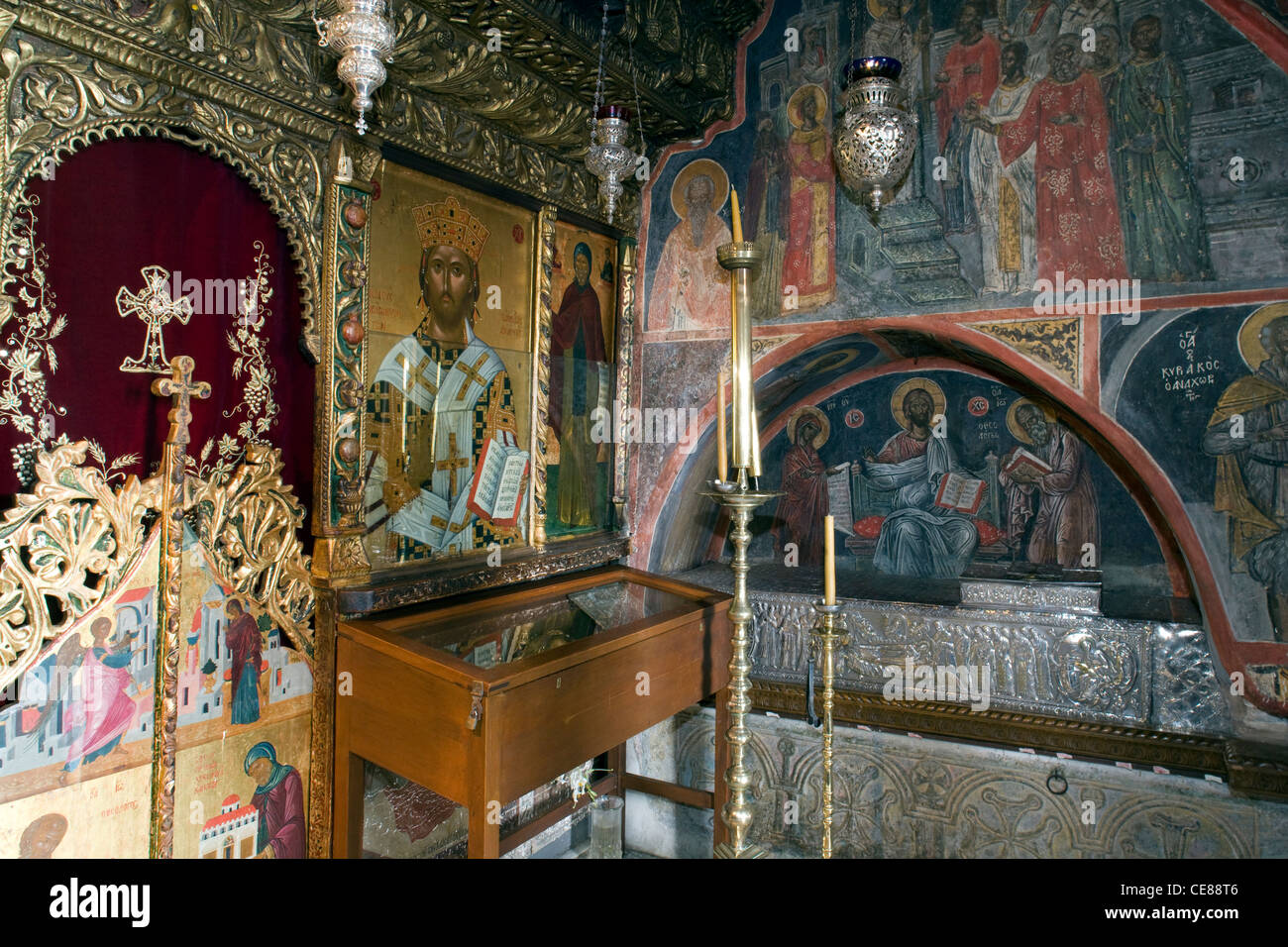 Patmos: Chora - Monastery of St John Chapel of Christodoulos Stock ...