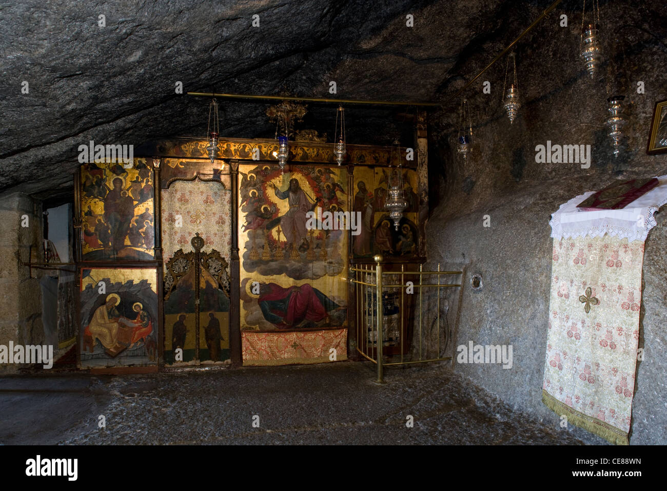 Patmos: Holy Cave of the Apocalypse Stock Photo, Royalty Free Image ...