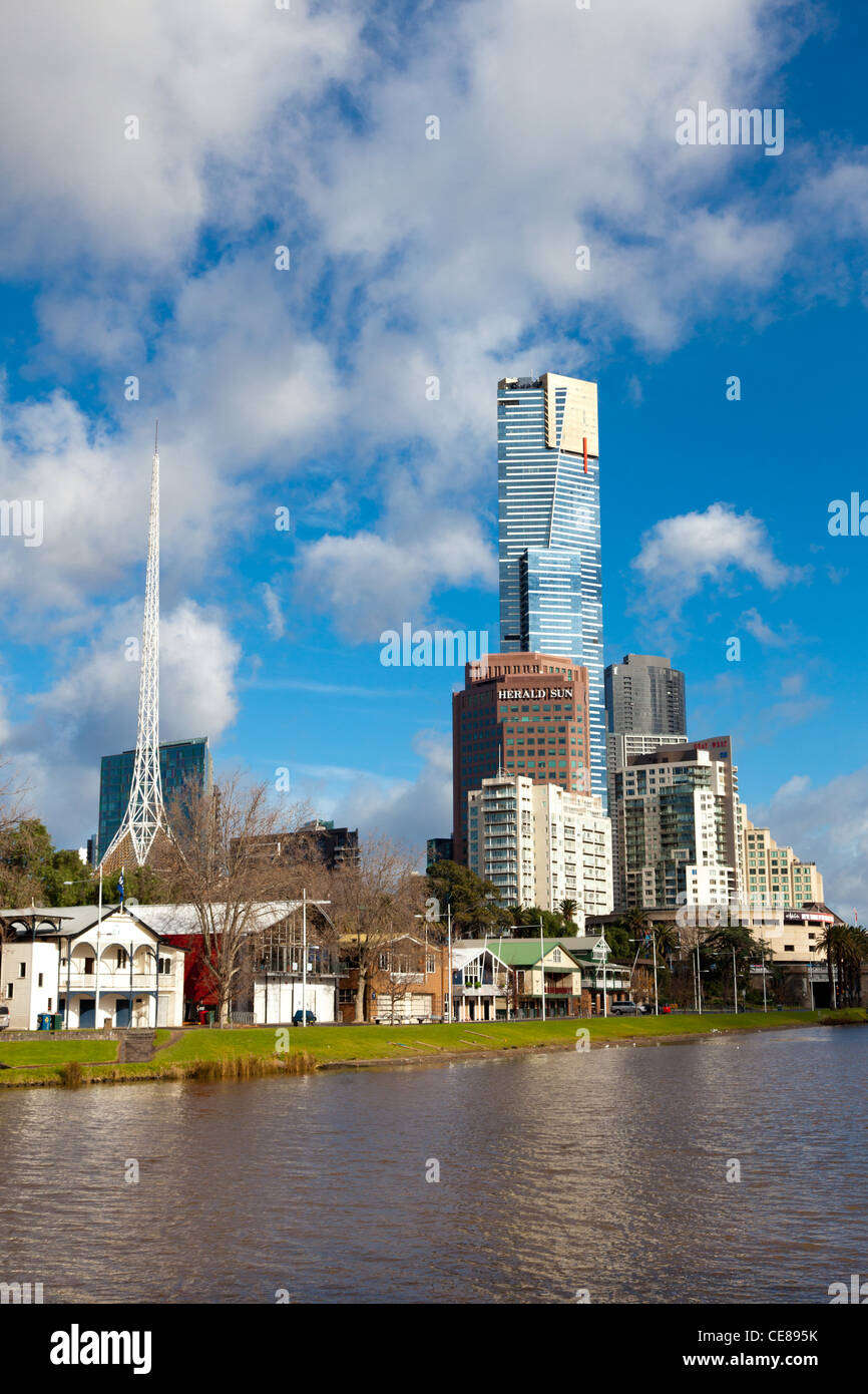 Eureka Tower and office buildings in central Melbourne Stock Photo - Alamy