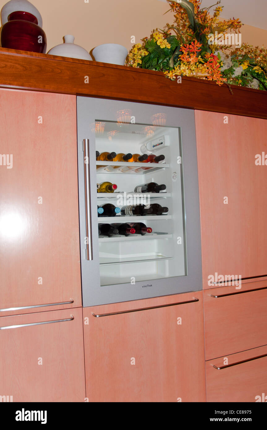 Modern wine fridge Stock Photo - Alamy
