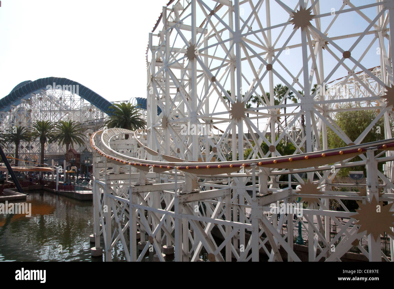 Roller Coaster at Disneyland Amusement Park, California USA Stock Photo ...