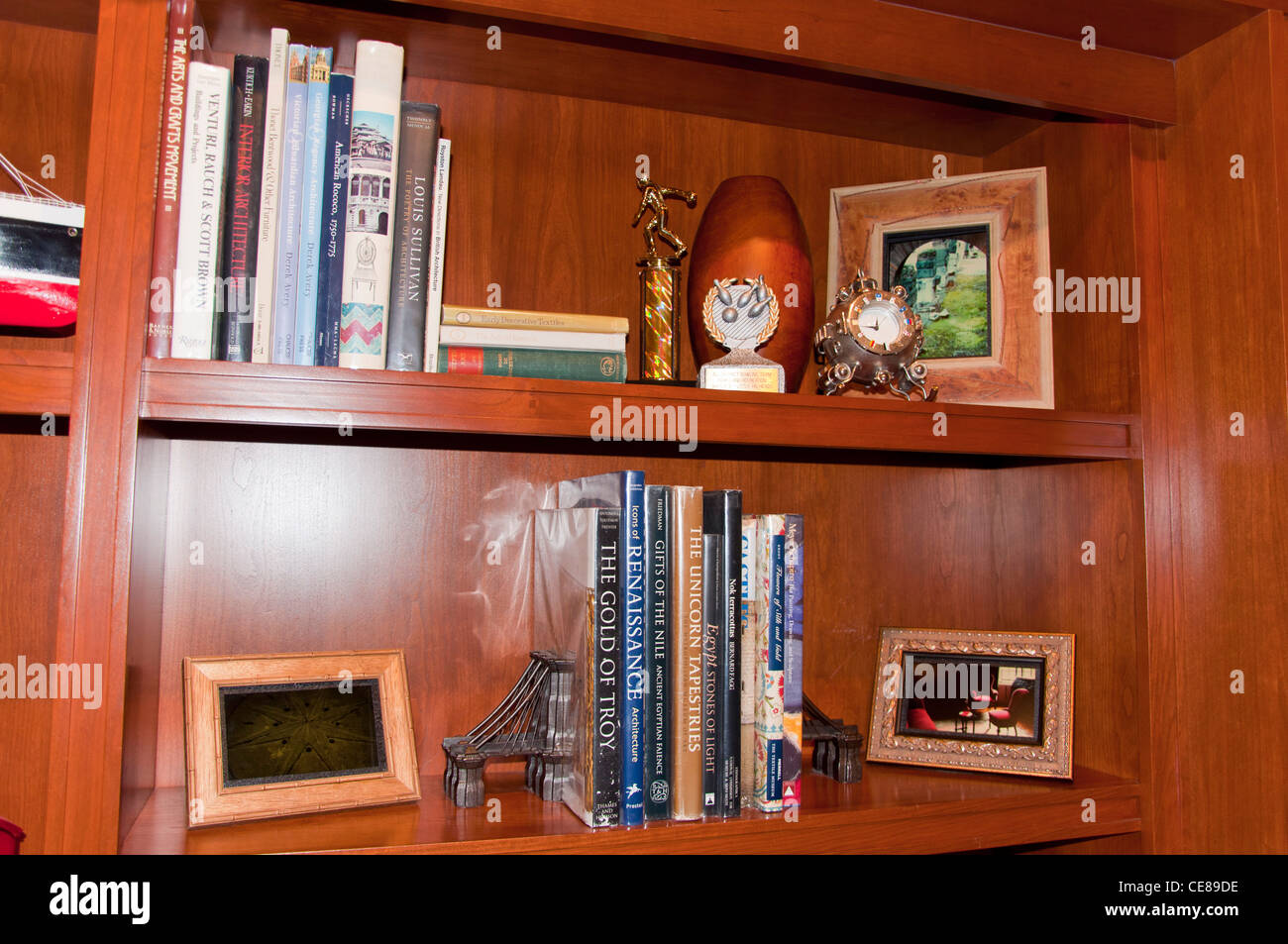 Shells with books and souvenirs Stock Photo - Alamy
