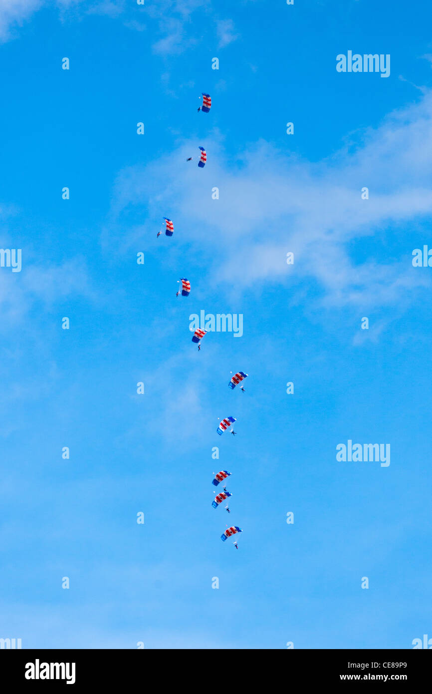 RAF Falcons Parachute Display Team Stock Photo - Alamy