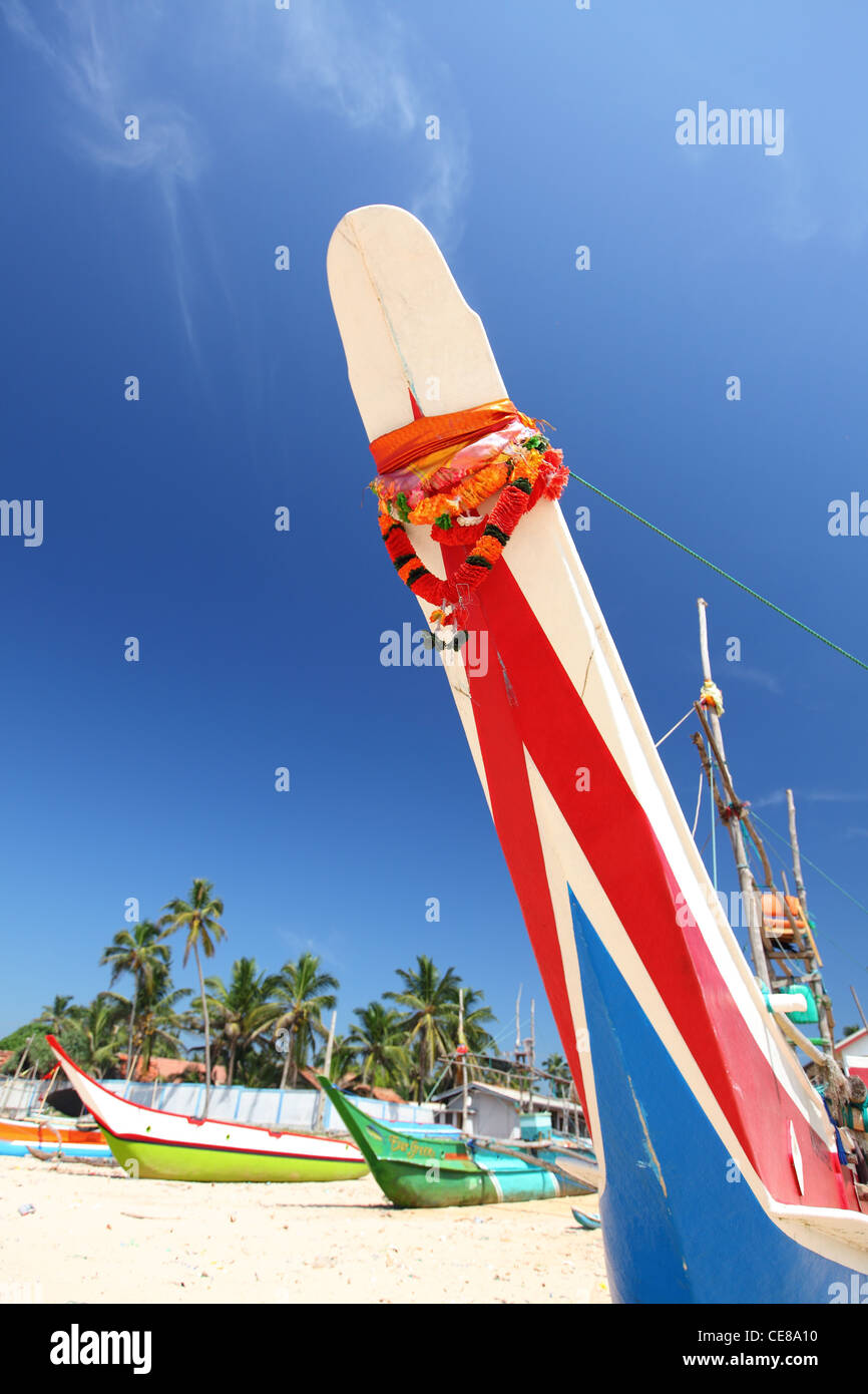 Sri Lanka, Dodanduwa, Harbor, Fishing boats in the harbour, vessels on ...