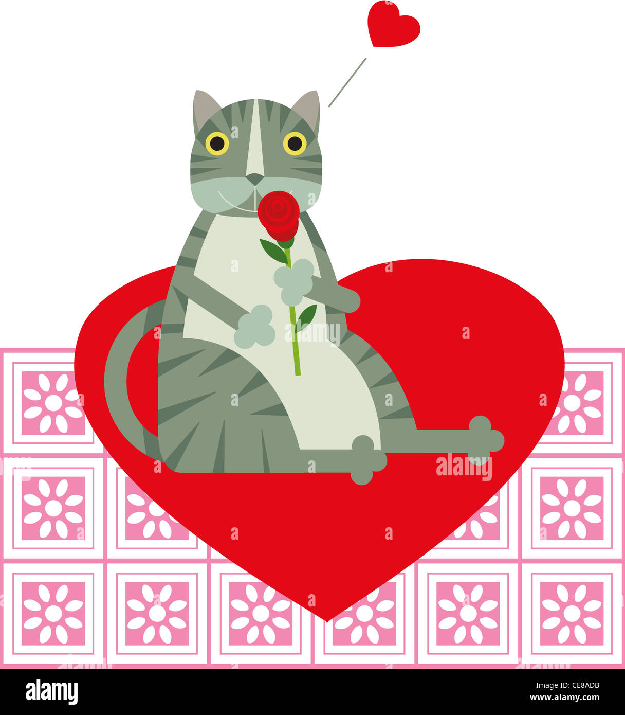 Cat in Love Stock Photo - Alamy