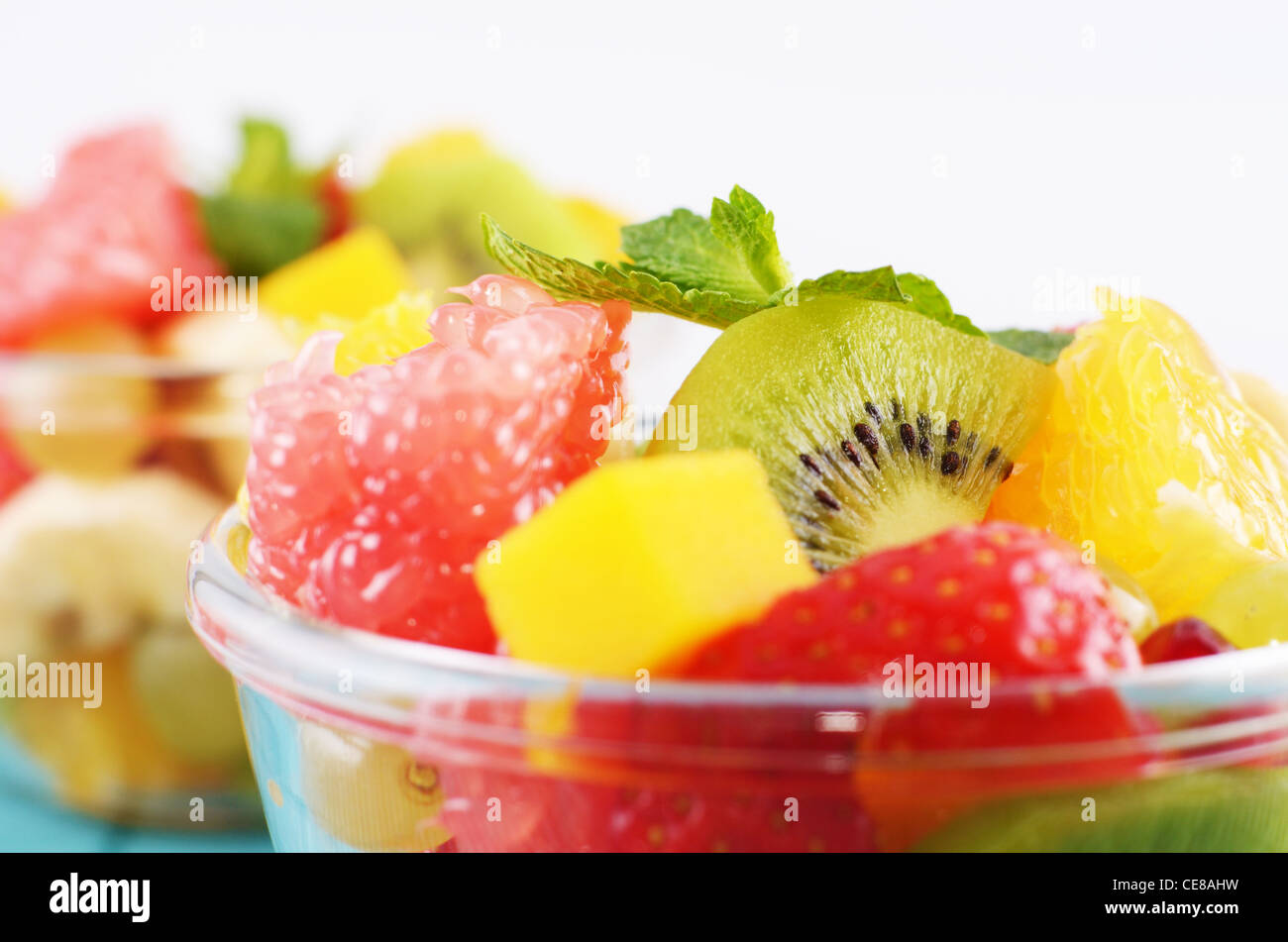 Healthy fruit mix in the glass bowl Stock Photo - Alamy