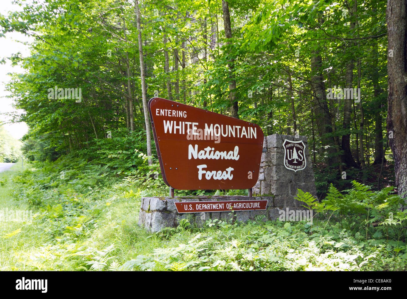 Entering white mountain national forest hi-res stock photography and ...