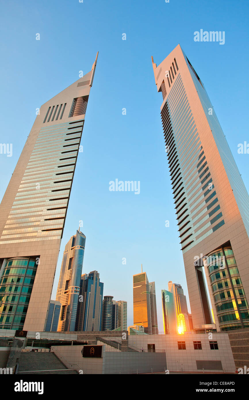 Emirates office tower and jumeirah emirates towers hotel hi-res stock ...