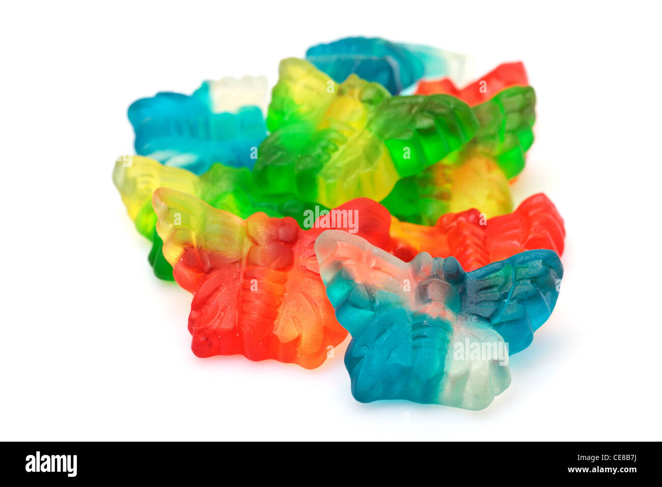 jelly butterfly on white background Stock Photo - Alamy