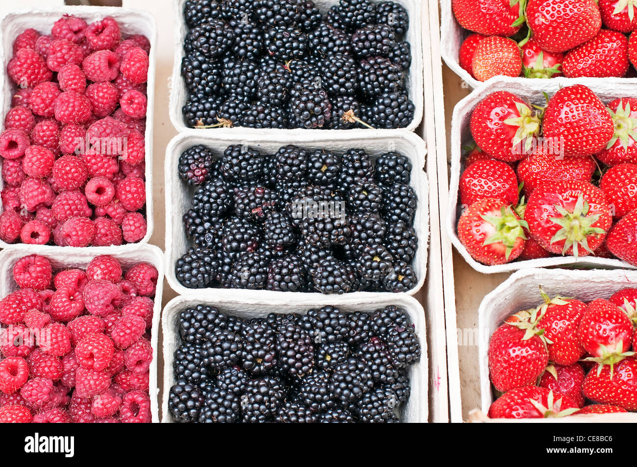 raspberry and strawberry Stock Photo - Alamy