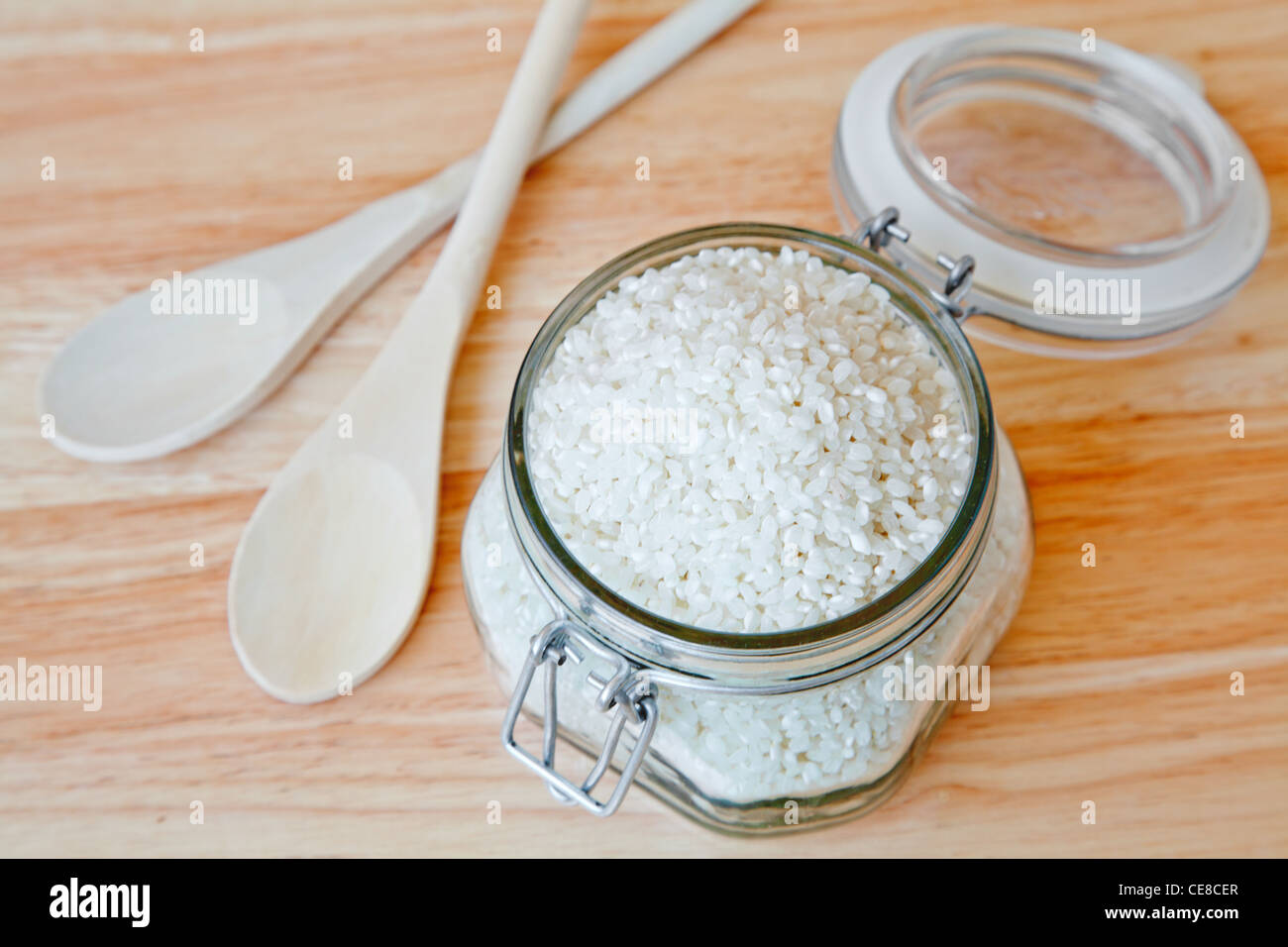 Rice with spoons hi-res stock photography and images - Alamy
