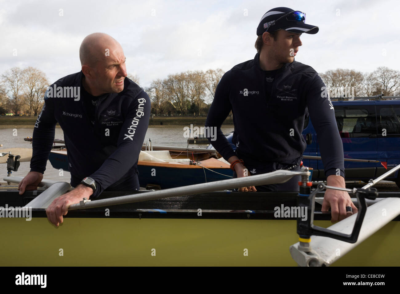 Australian born Oxford University bald veteran rower James Ditzell, at ...
