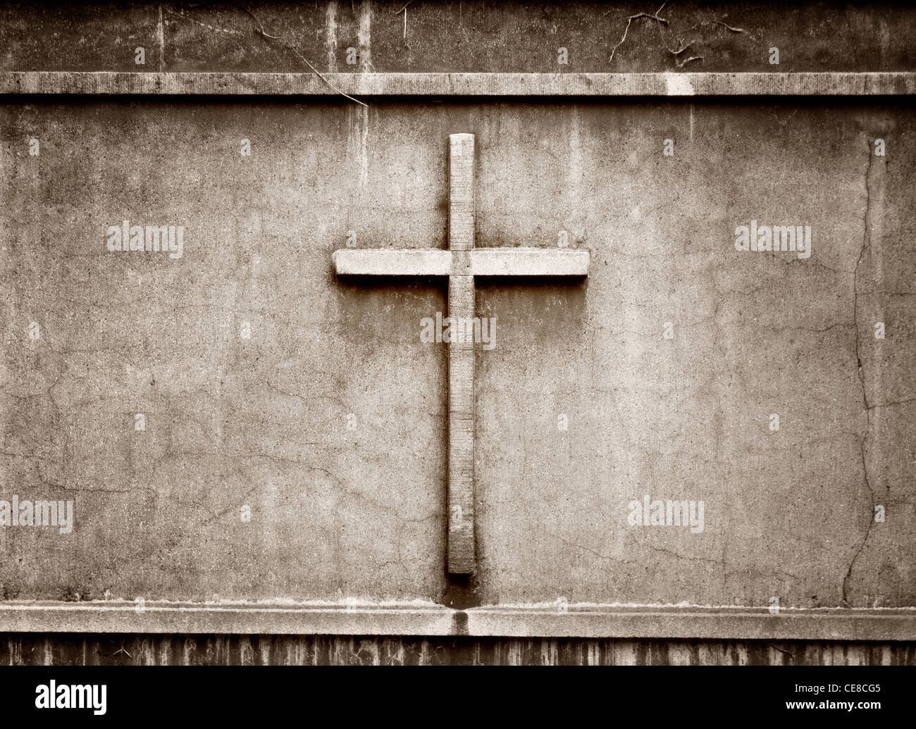 Cross on old wall hi-res stock photography and images - Alamy