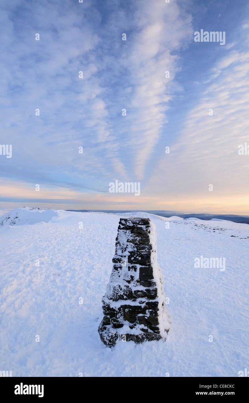 Trig point on mountain hi-res stock photography and images - Alamy