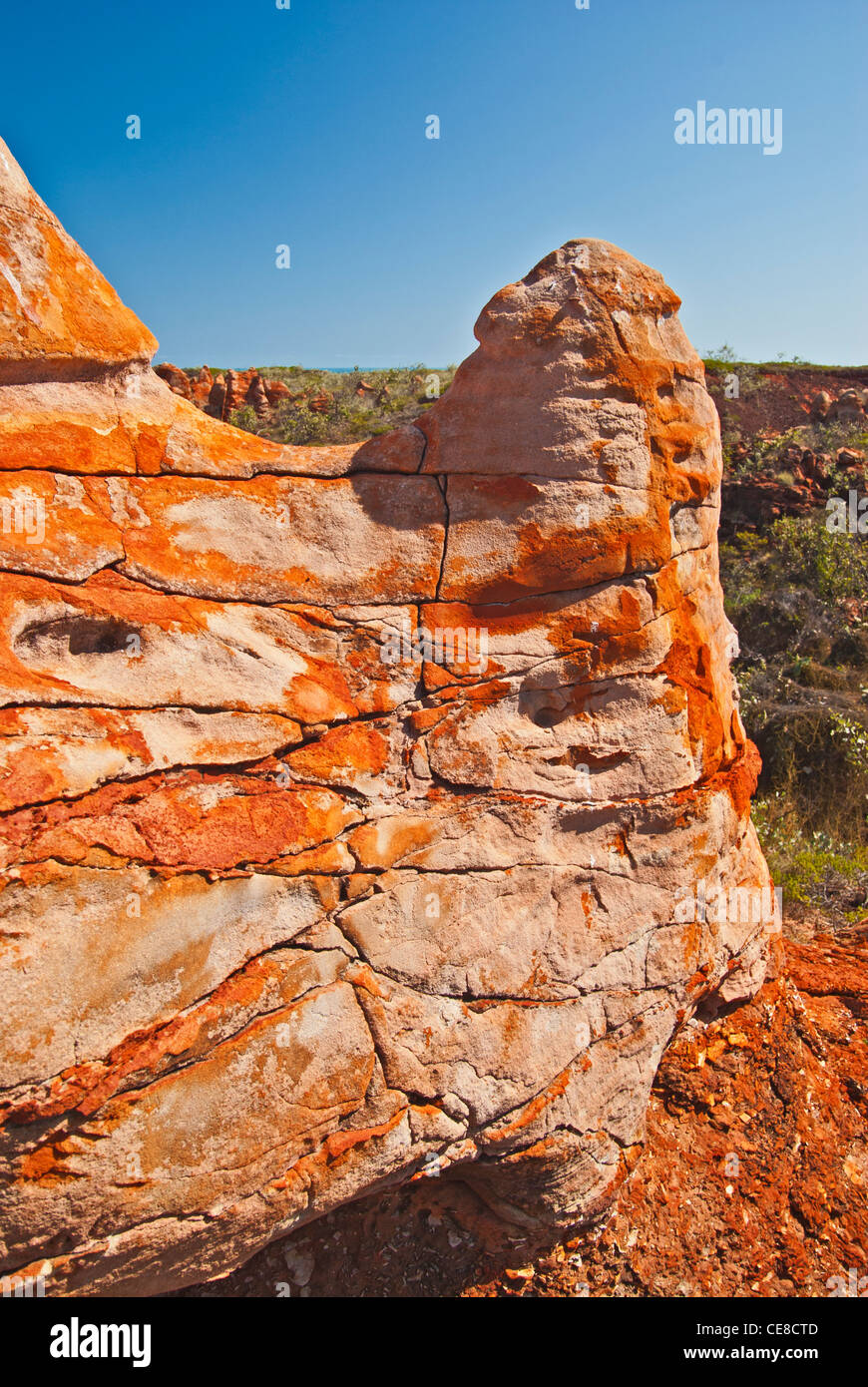 ROCK FORMATION, SANDSTONE, BARN HILL, WESTERN AUSTRALIA, WA, AUSTRALIA ...