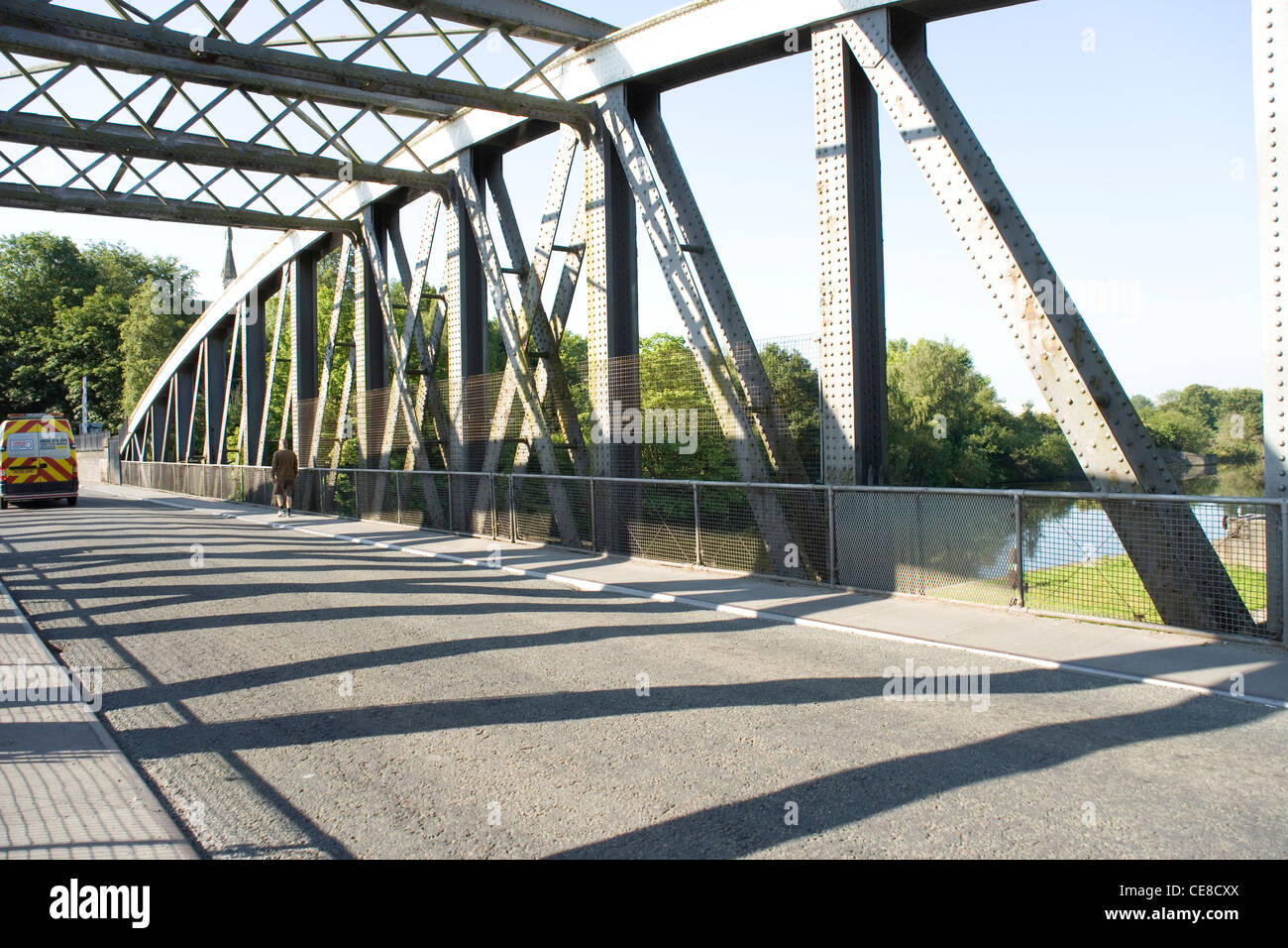 Barton Bridge over the Manchester Ship Canal, Manchester Stock Photo ...