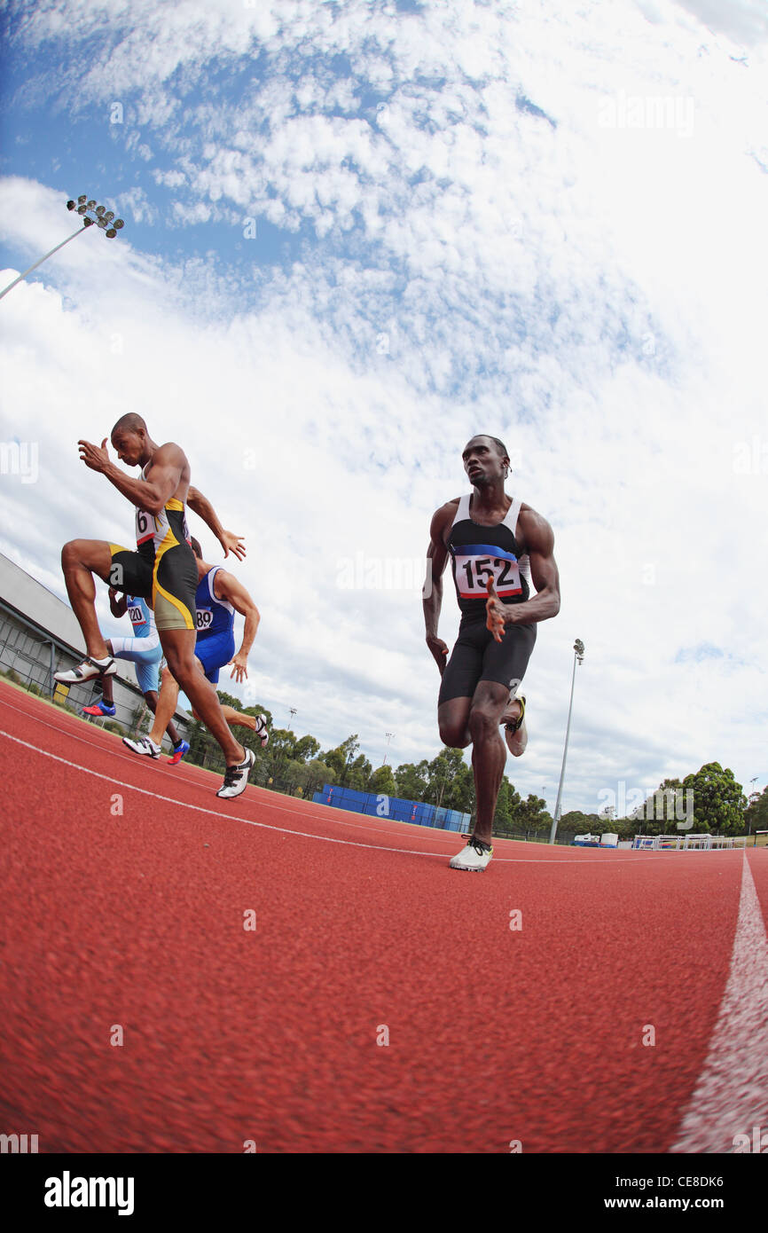 Runners Competing In Footrace Stock Photo - Alamy