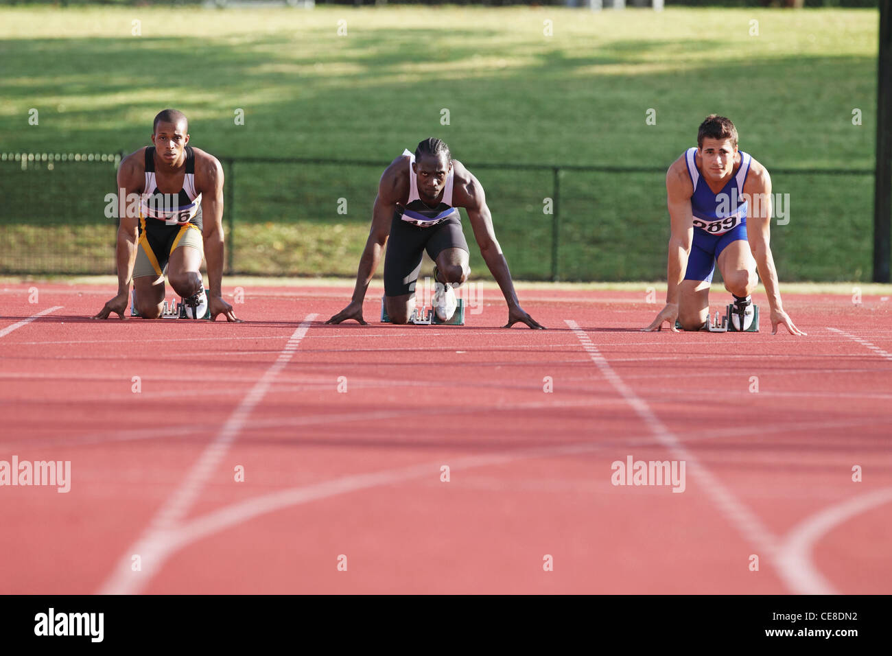 Start line on a running track hi-res stock photography and images - Alamy
