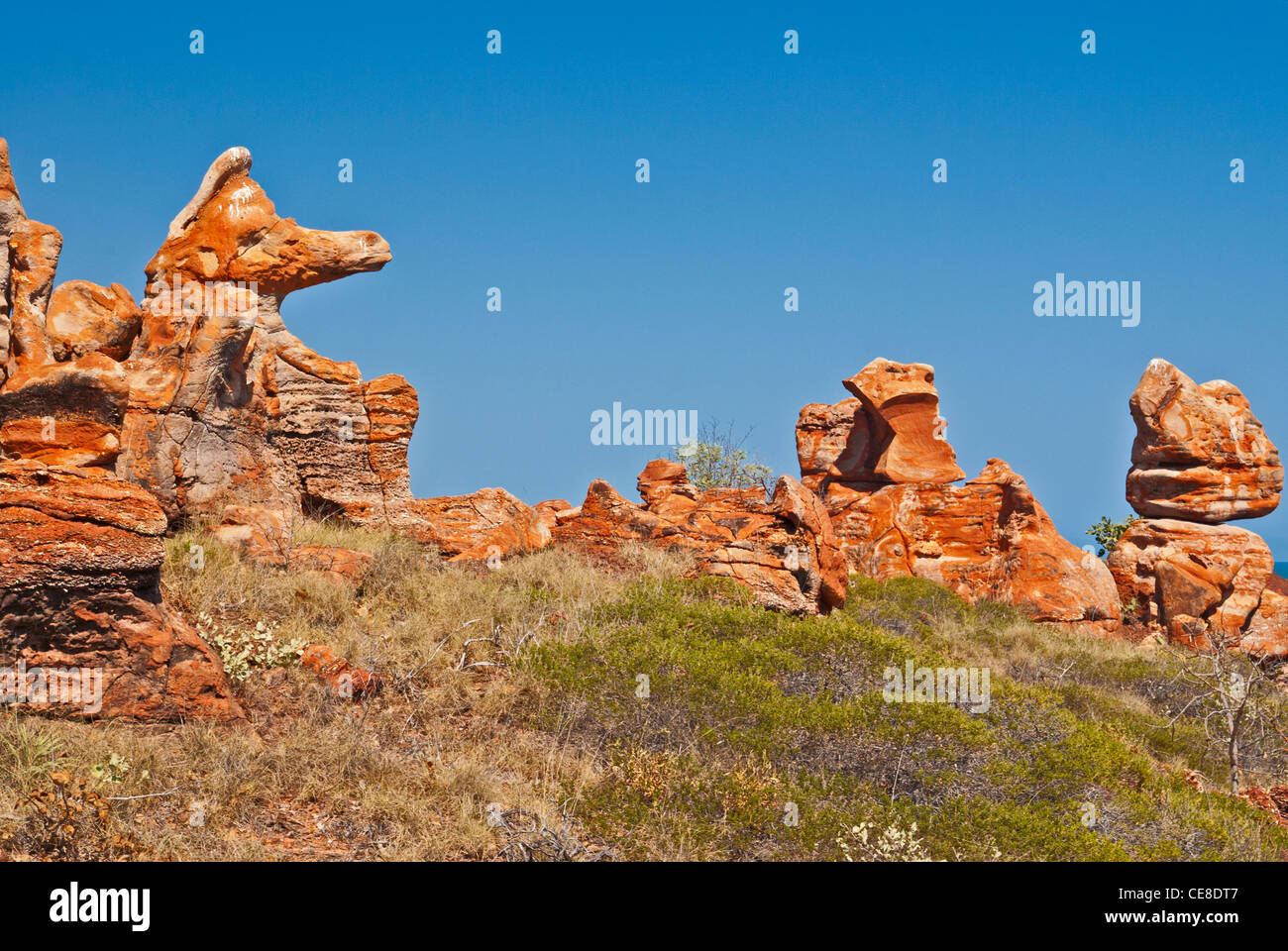 ROCK FORMATION, SANDSTONE, BARN HILL, WESTERN AUSTRALIA, WA, AUSTRALIA ...