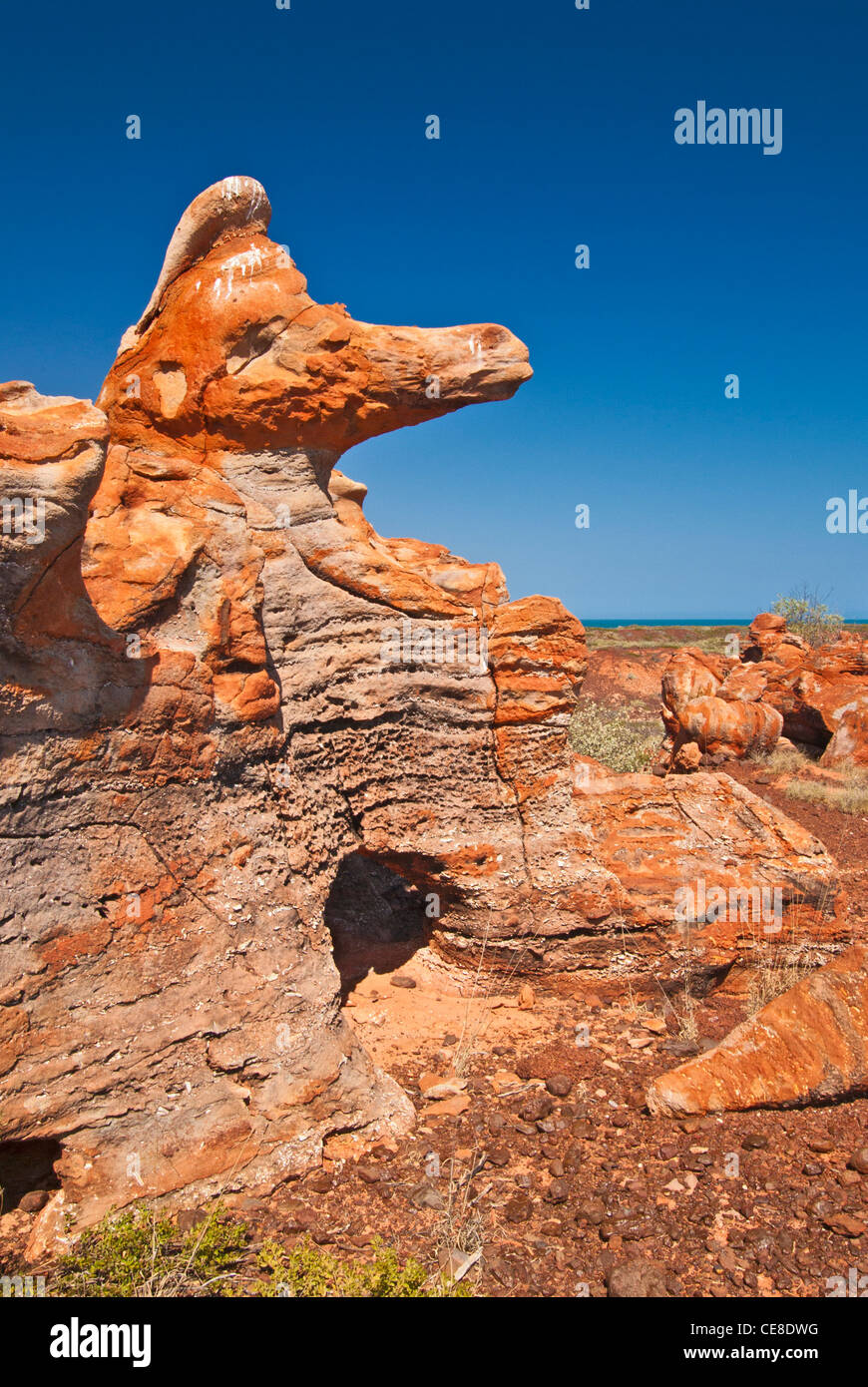 ROCK FORMATION, SANDSTONE, BARN HILL, WESTERN AUSTRALIA, WA, AUSTRALIA ...